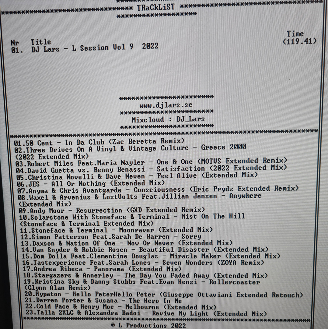 DJ Lars - L Session Vol 9 2022 :: djlars